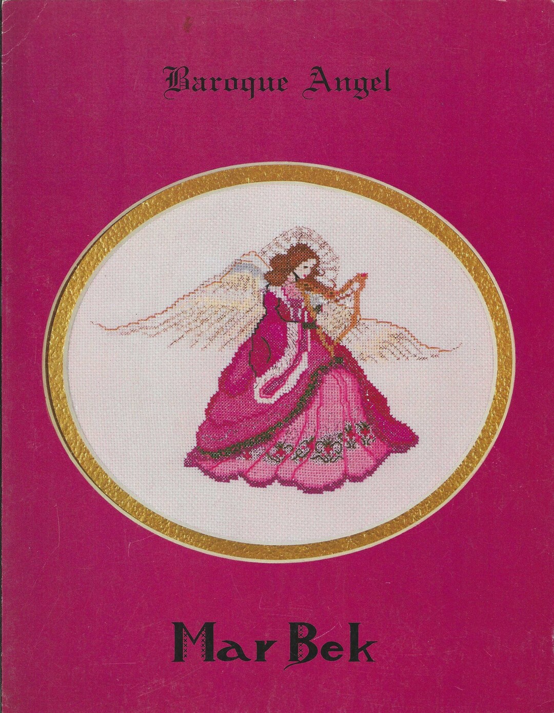 BAROQUE ANGEL Vintage 1982 Counted Cross Stitch Chart Leaflet Pattern ...
