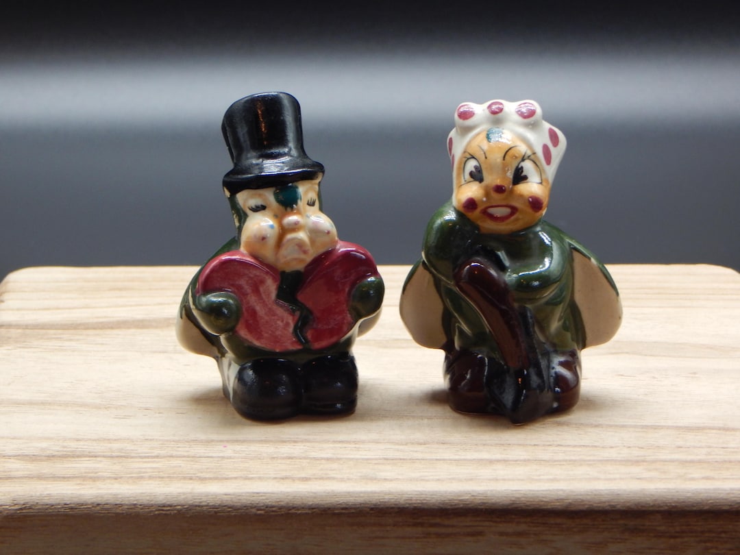 BUG SALT & PEPPER Vintage Ceramic Anthropomorphic Ladybugs Insects Mr ...