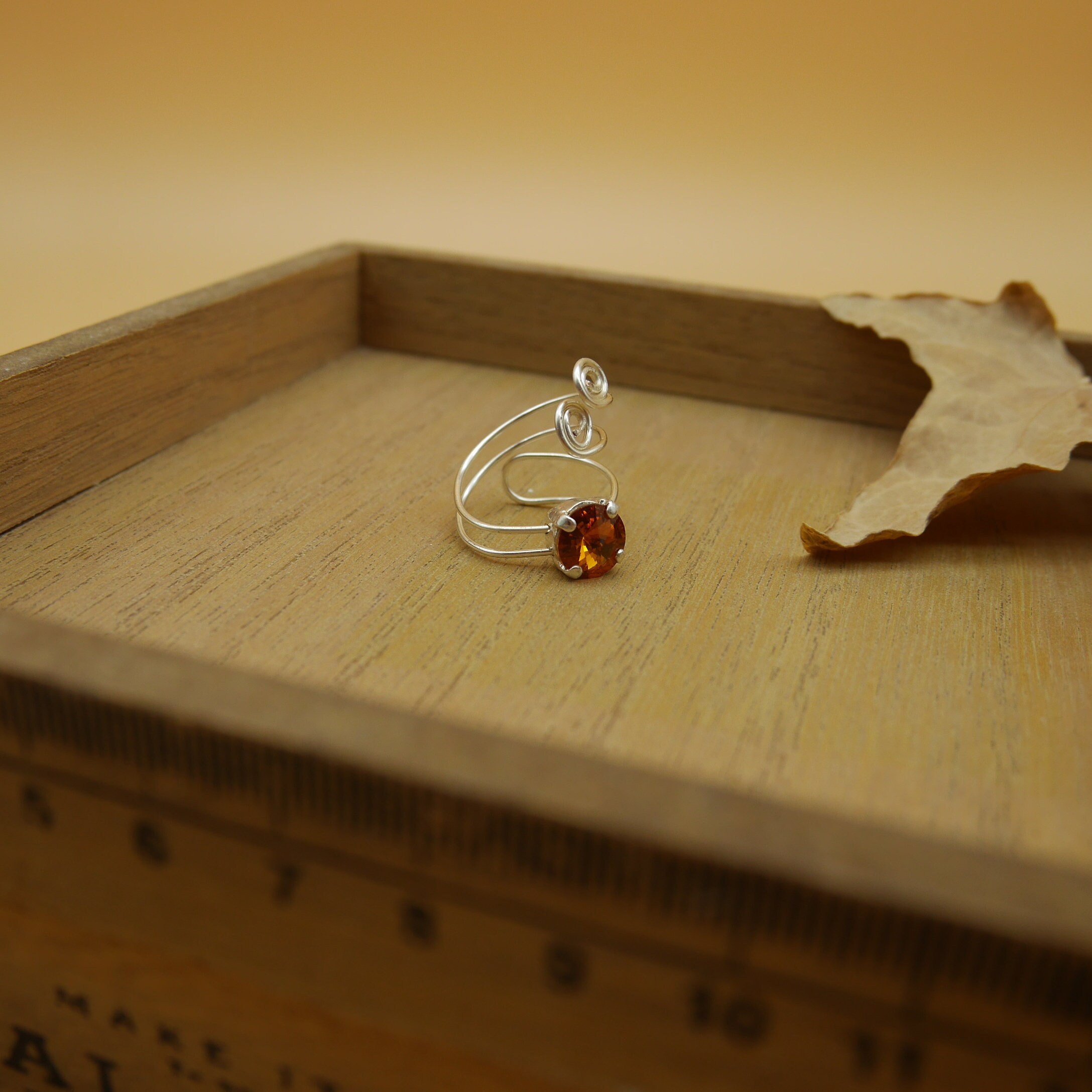 Engagement Ring With a Solitaire Crystal of Swarovski - Etsy