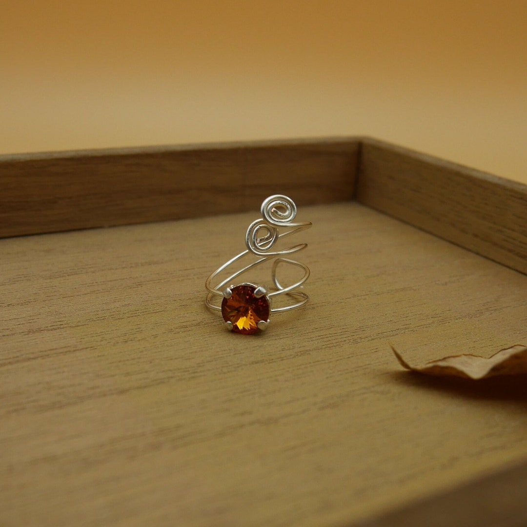 Engagement Ring With a Solitaire Crystal of Swarovski - Etsy