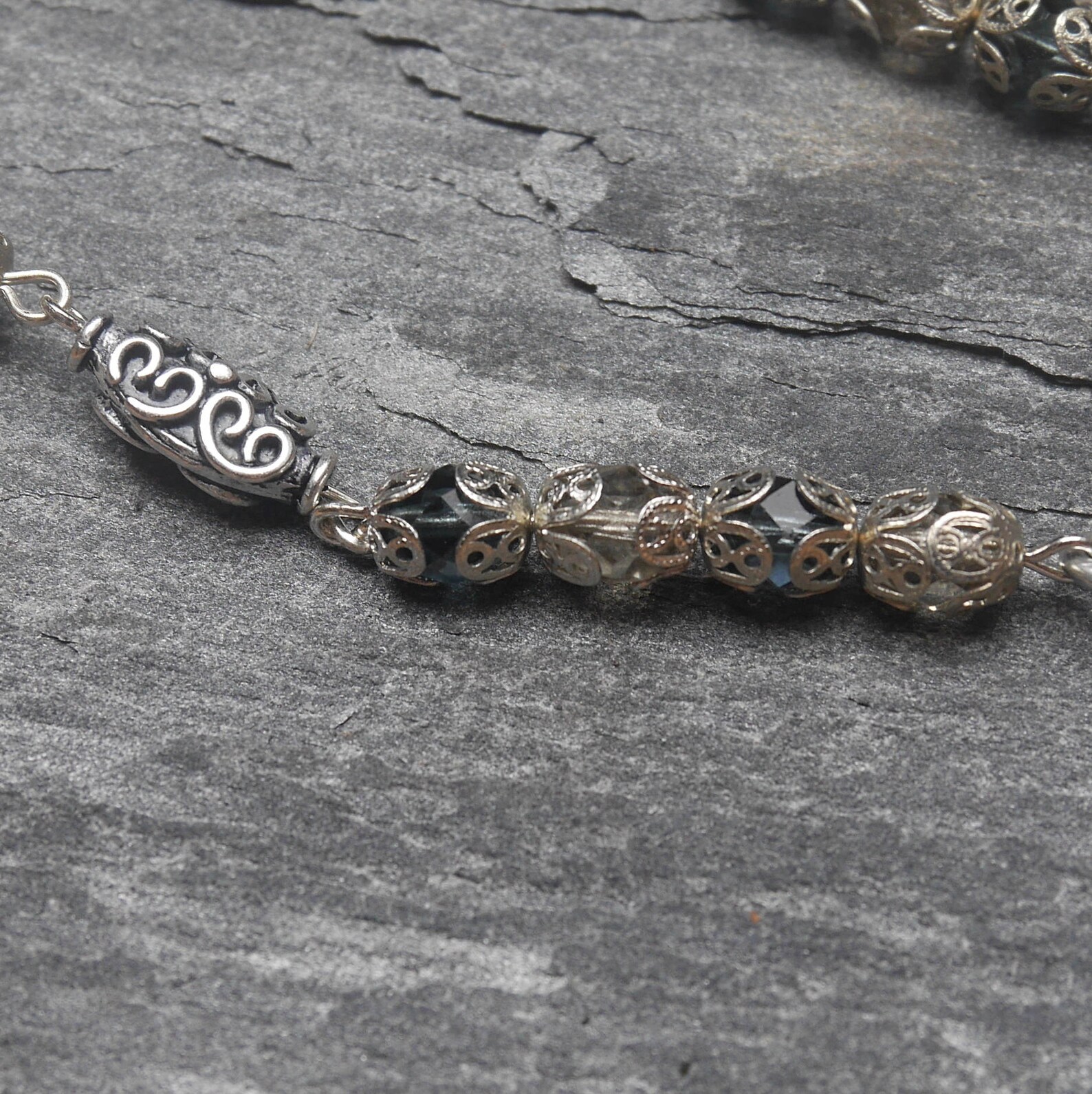 Long Compass Rose Necklace, Steampunk Necklace, Beaded Necklace ...