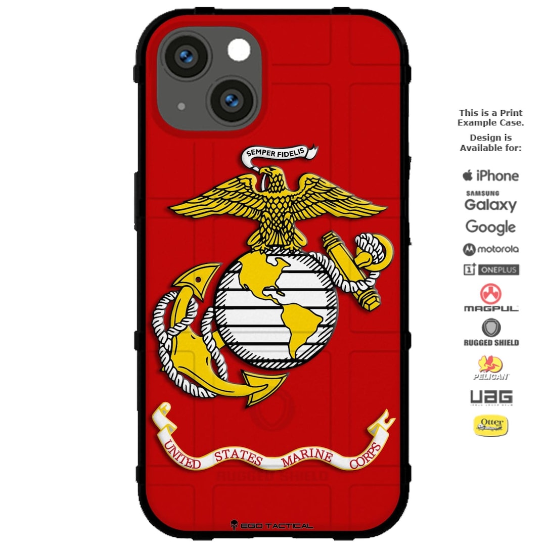 Gold U.S. Marine Corps Eagle Globe Anchor Custom Printed Phone - Etsy