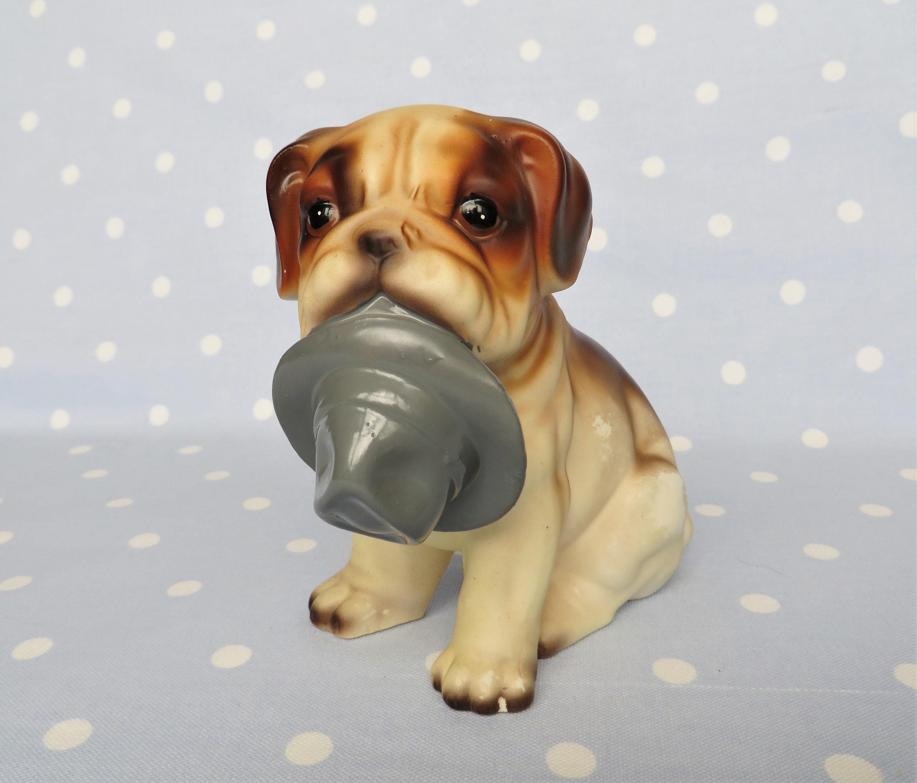 Vintage Ceramic Bulldog Puppy With a Hat, 5" High - Etsy