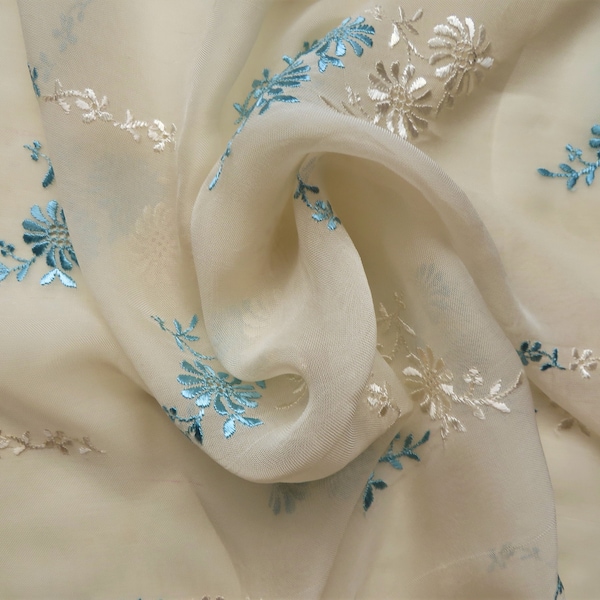 Embroidered Sheer Fabric - Etsy