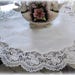 25 Antique Rose Sheer Doily Ivory Victorian Lace Table Topper Victorian ...