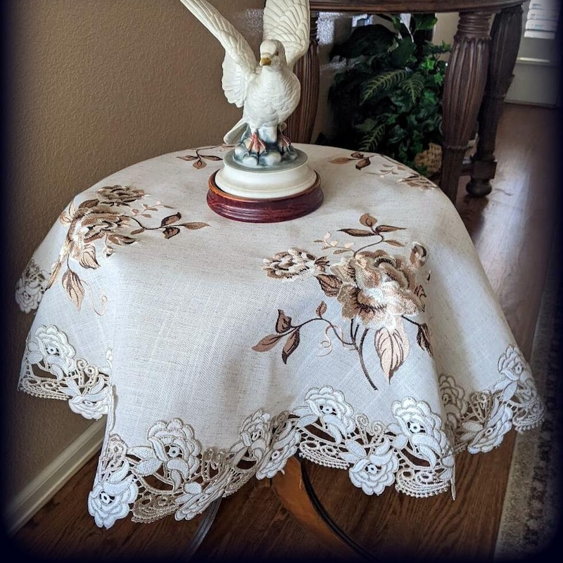 Embroidered Tablecloth - Etsy