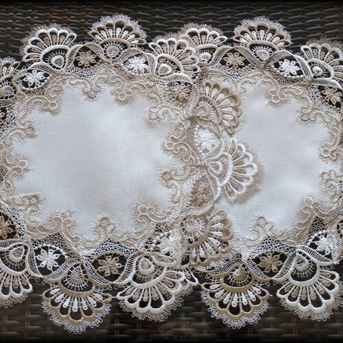16 Doilies SET OF TWO Antique White Rose European Lace - Etsy