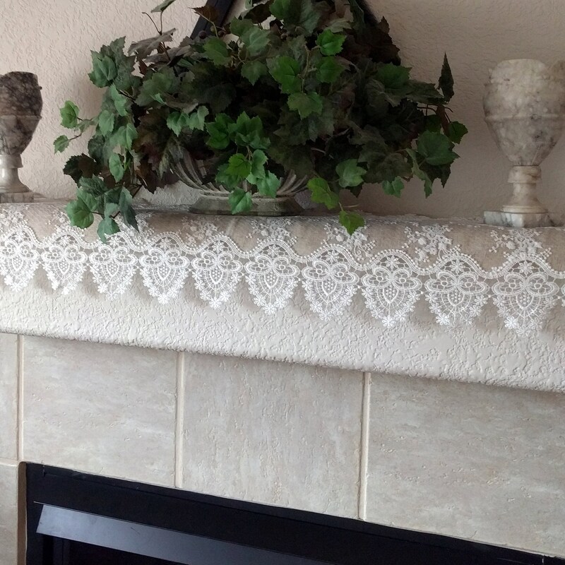 Vintage Lace Mantel Scarf - Etsy