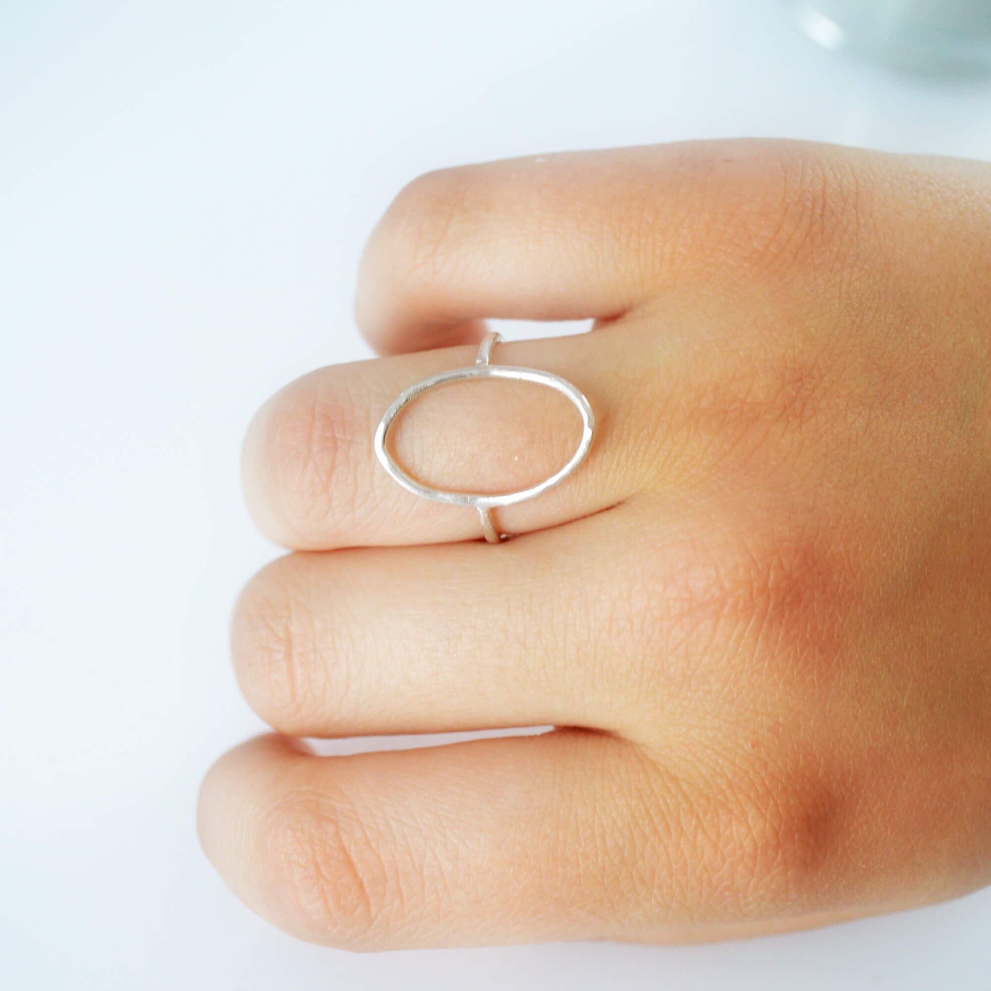 Open Oval Ring Small Rings For Women Simple Silver Geometric - Etsy.de