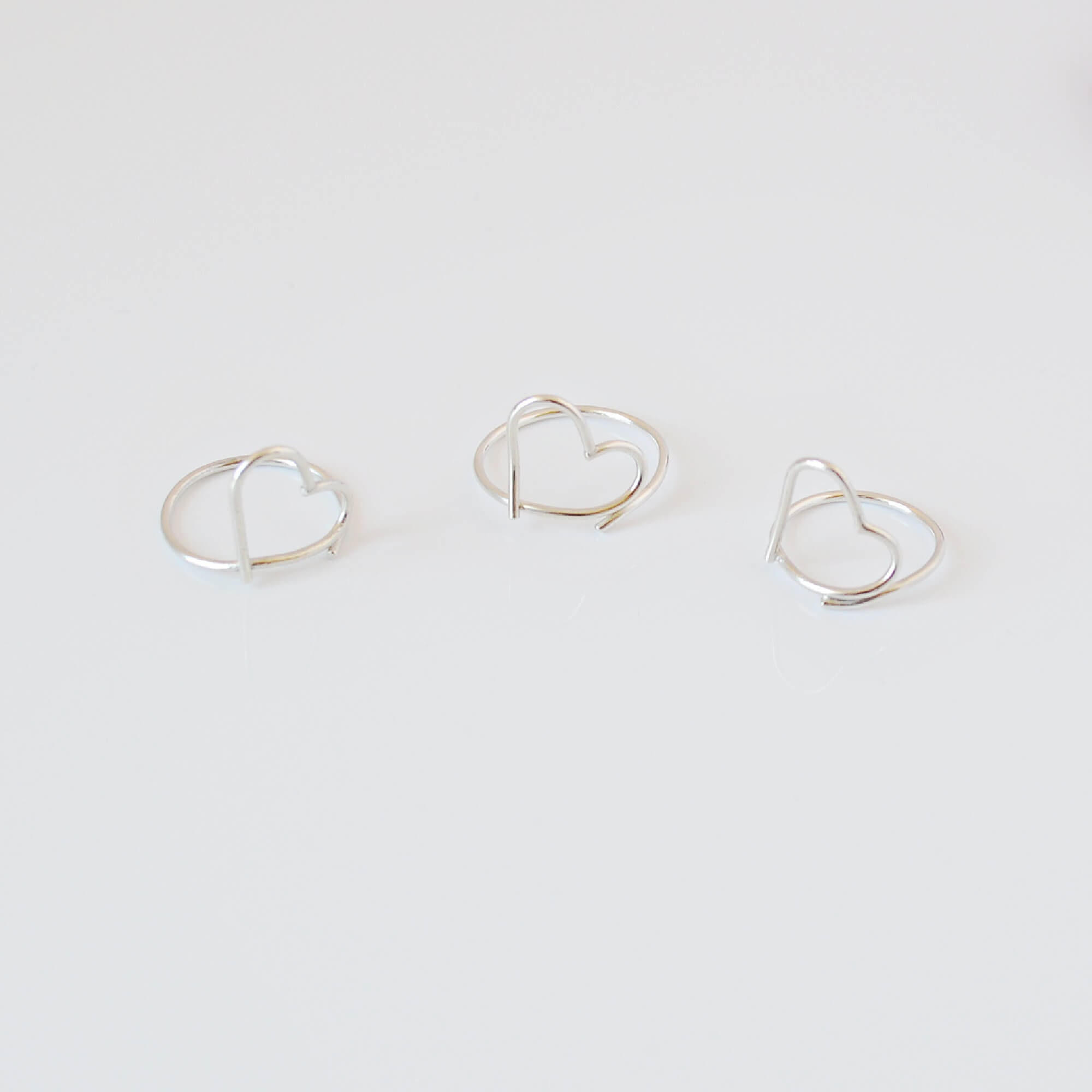 Sterling Silver Heart Ring, Simple Open Heart Ring, Gift for Her - Etsy.de