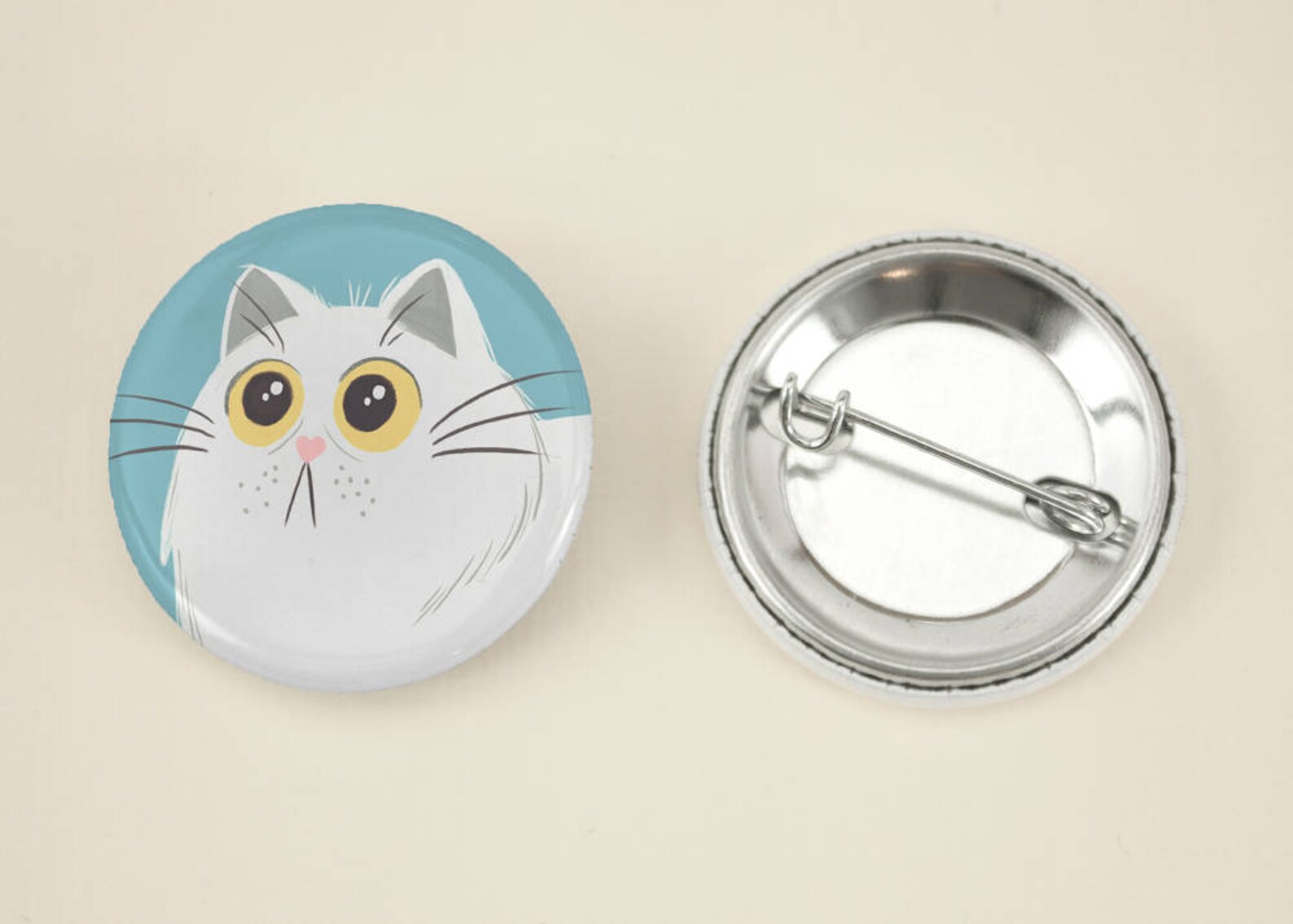 Cat Badge Cat Pin Kitty Button Cartoon Cat Cat Gifts Cat | Etsy