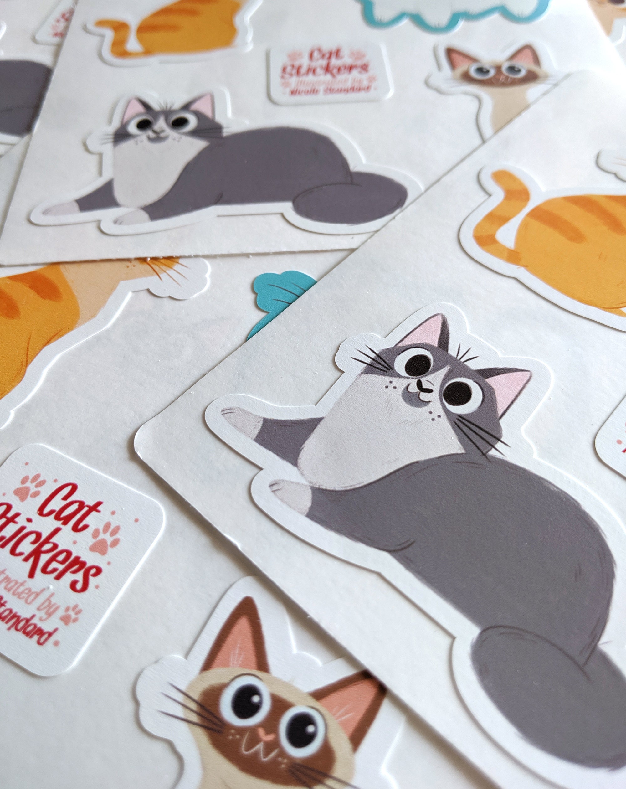 Cat Stickers Vinyl Weather-proof Sticker Cat Lover's | Etsy