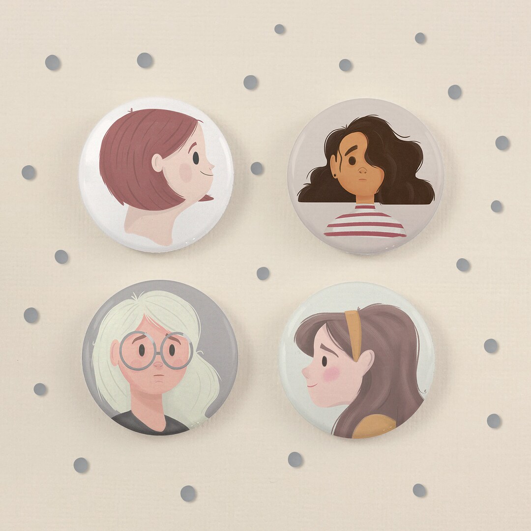 Girl Power Fridge Magnets, Set of 4 - Etsy