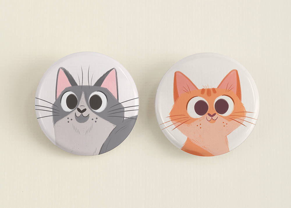 Cute Cat Buttons 1.25 Badge Cat Gift Cat Lover's - Etsy