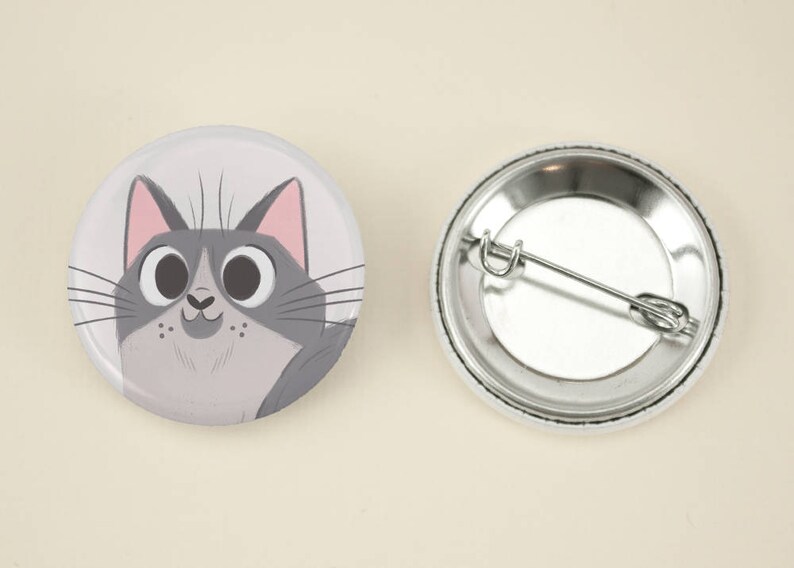 Cute Cat Buttons 1.25 Badge Cat Gift Cat Lover's - Etsy