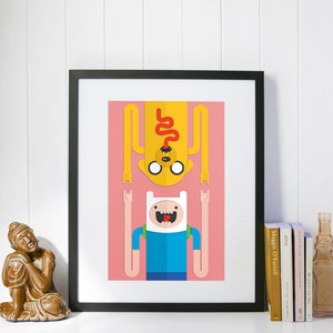 Jake and Finn Art Print Adventure Time Print Kids Decor - Etsy