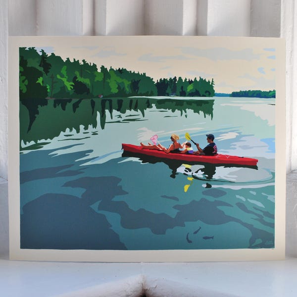 Kayak Art - Etsy