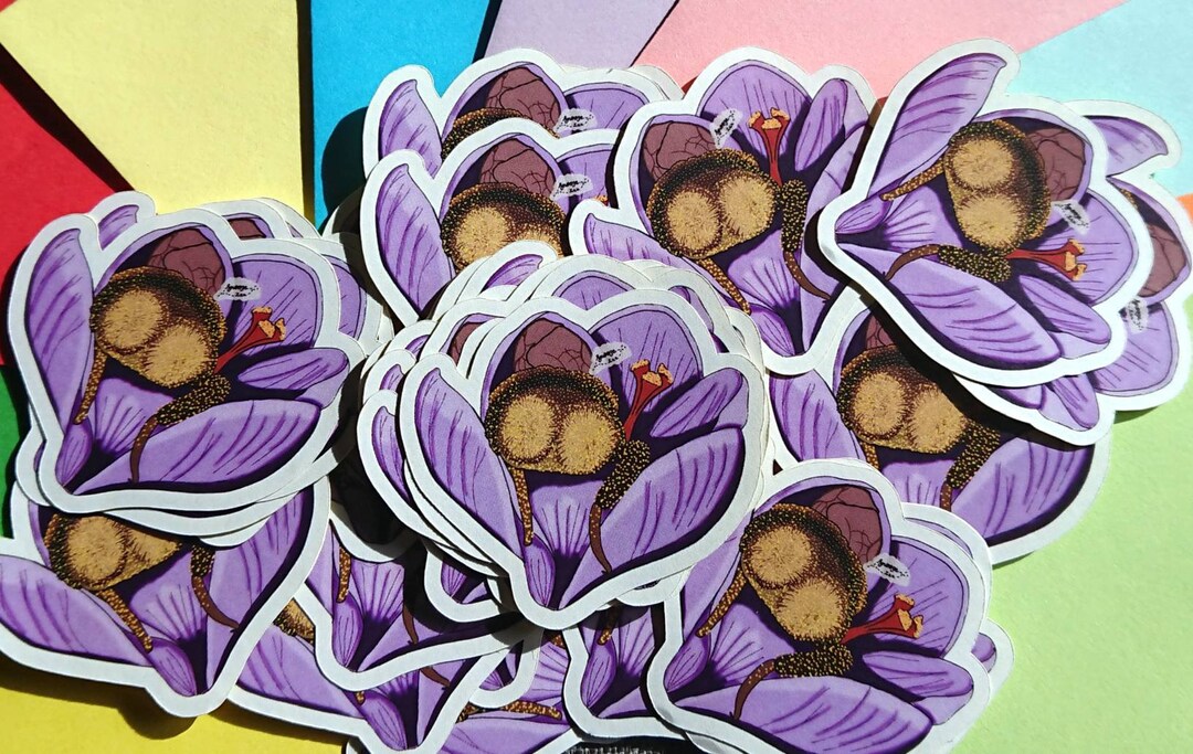 Snoozing Bumbly Bee (1 Sticker per Pack) - Etsy