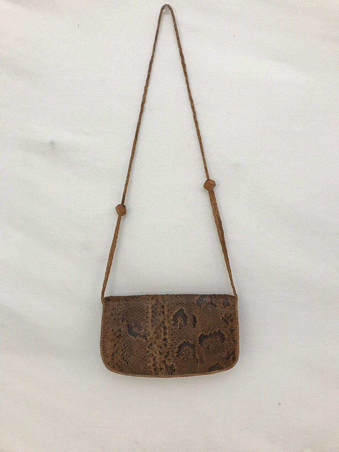 Vintage Genuine Earth Tones Snake Skin Shoulder Bag With - Etsy