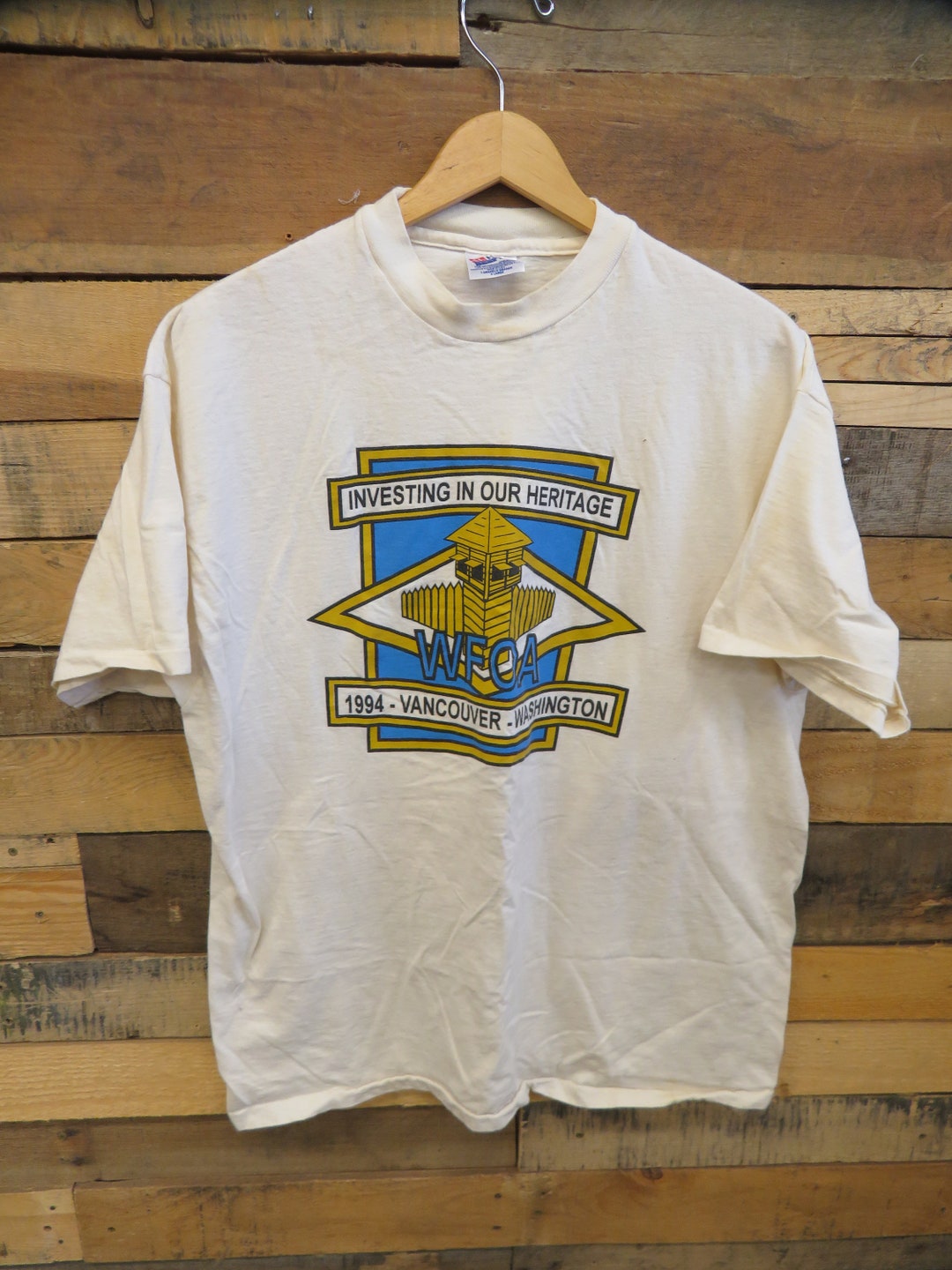 Vintage - 1994 WFOA Washington Finance Offices Vancouver Graphic White ...