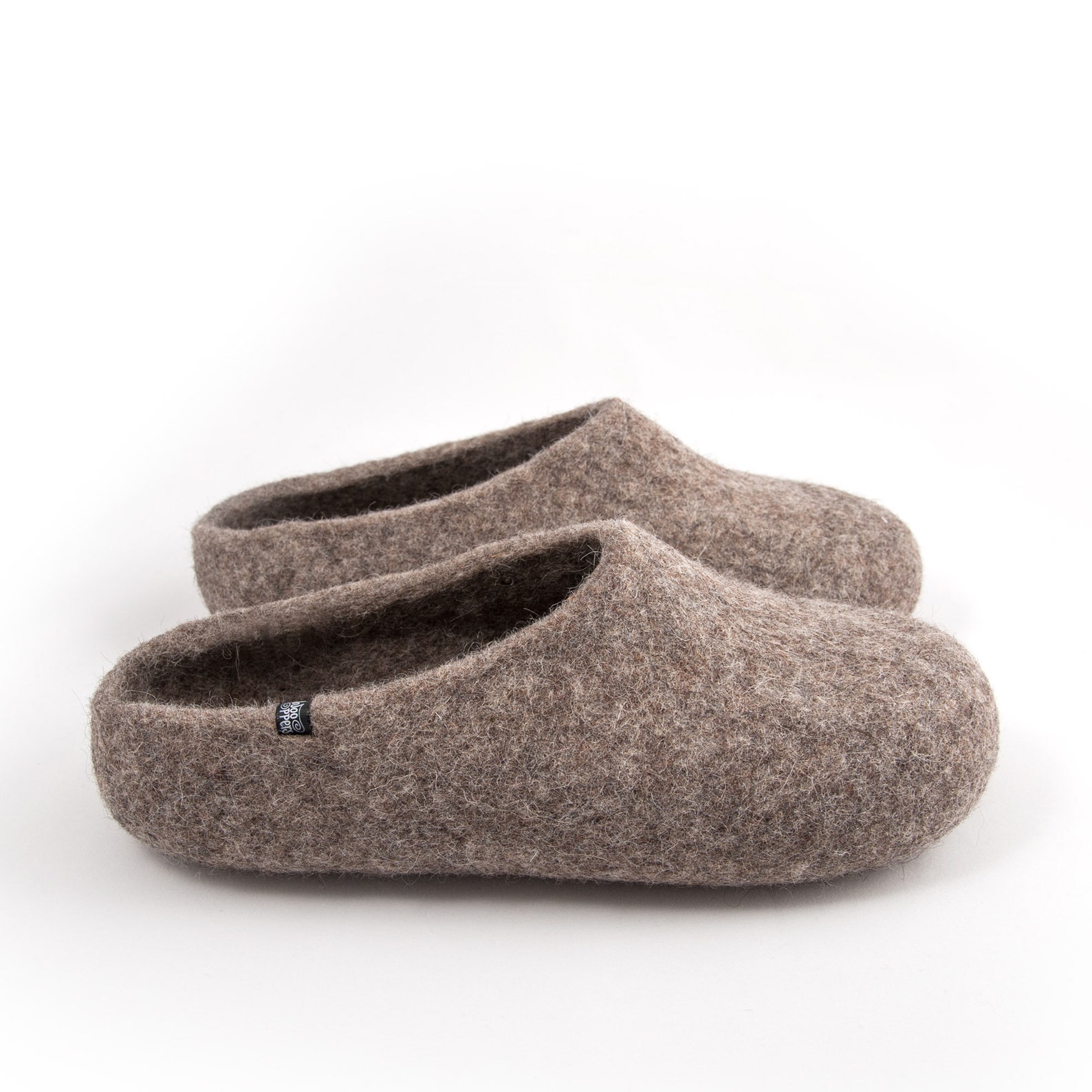 Biologische vilten pantoffels voor heren, wollen muiltjes, van ...