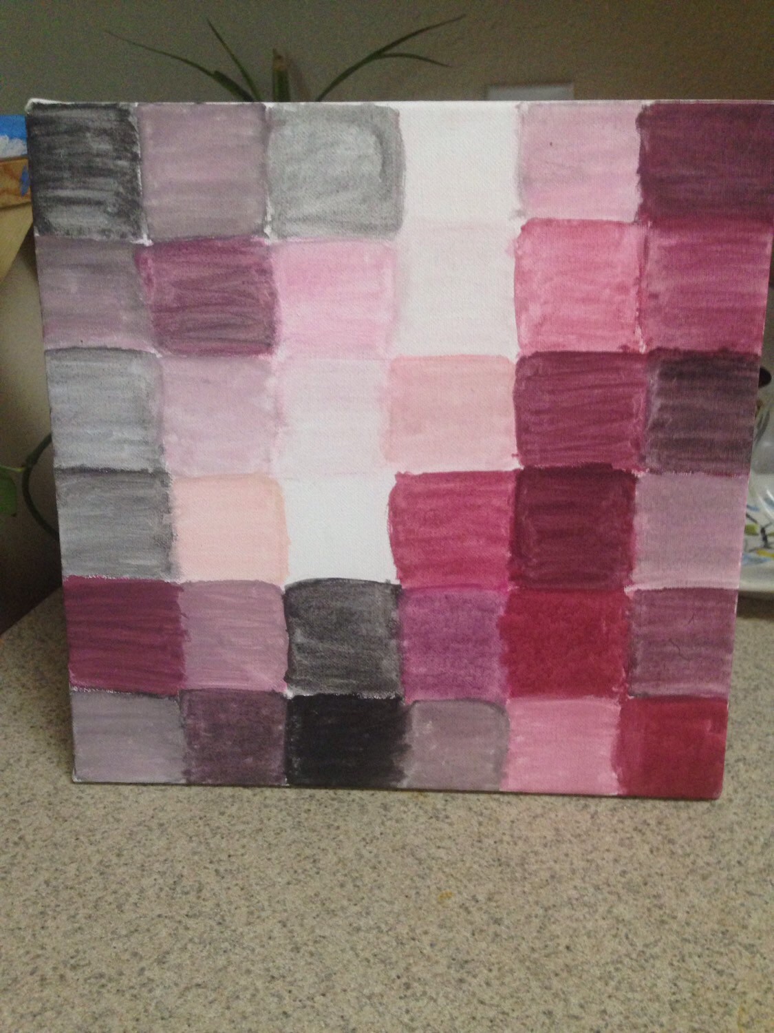 Abstract Pink Block Painting | Etsy