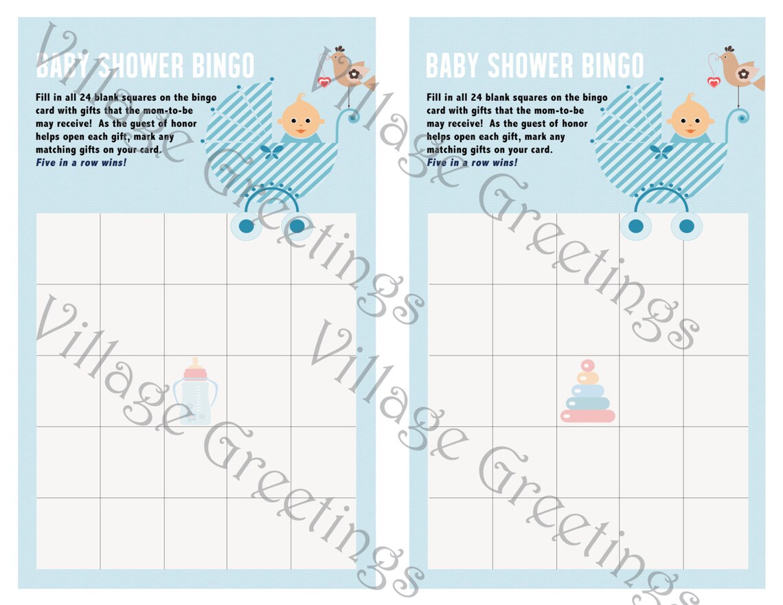 BABY SHOWER, Baby Bingo, Printable, Baby Shower Games - Etsy