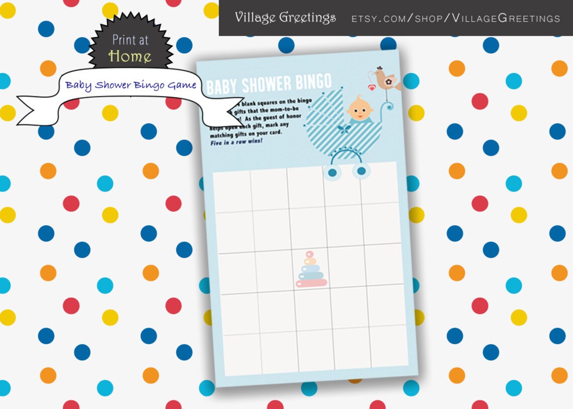 BABY SHOWER, Baby Bingo, Printable, Baby Shower Games - Etsy