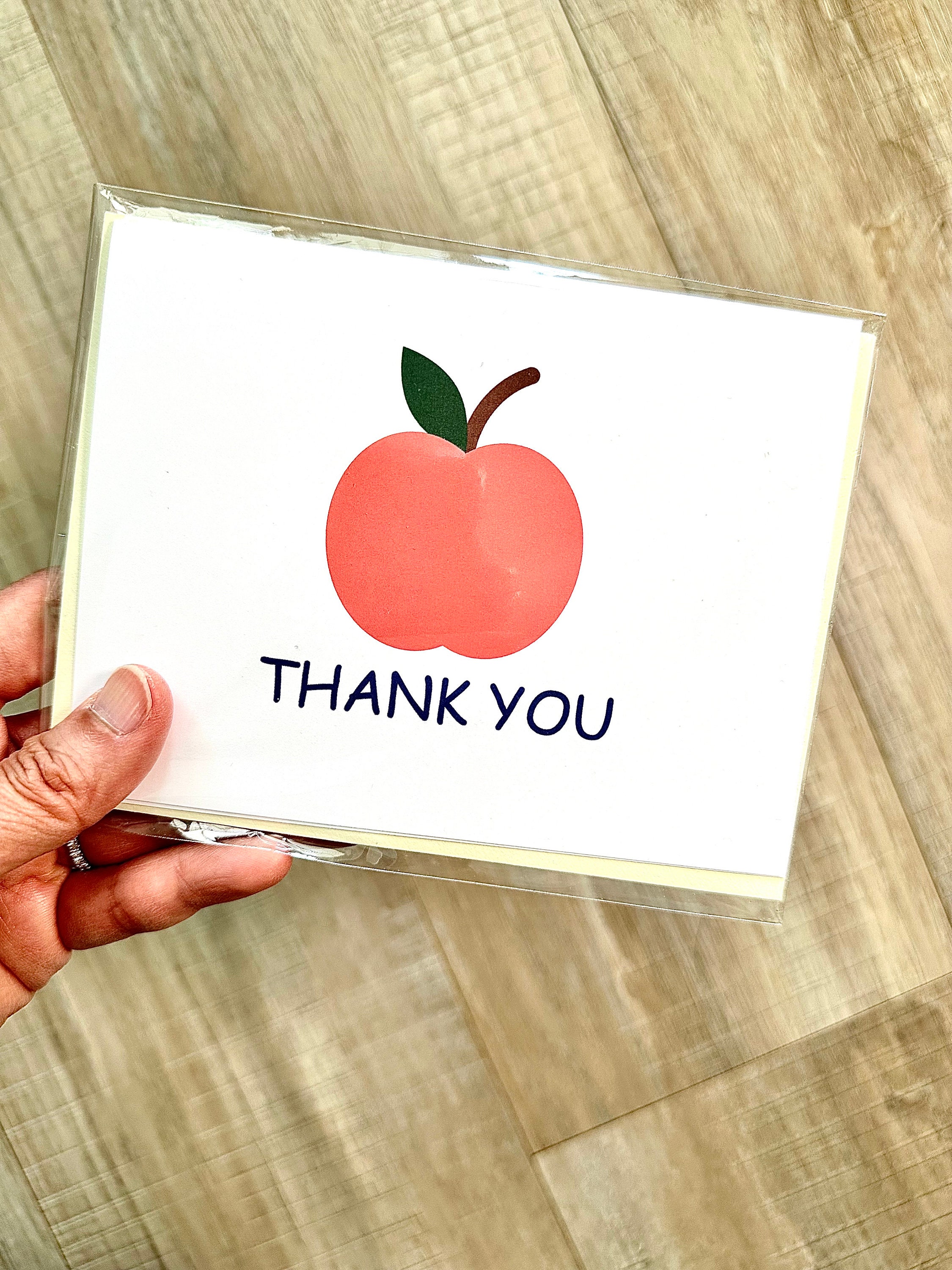 Apple Thank You Card | Teacher Appreciation Greeting Card | End of ...