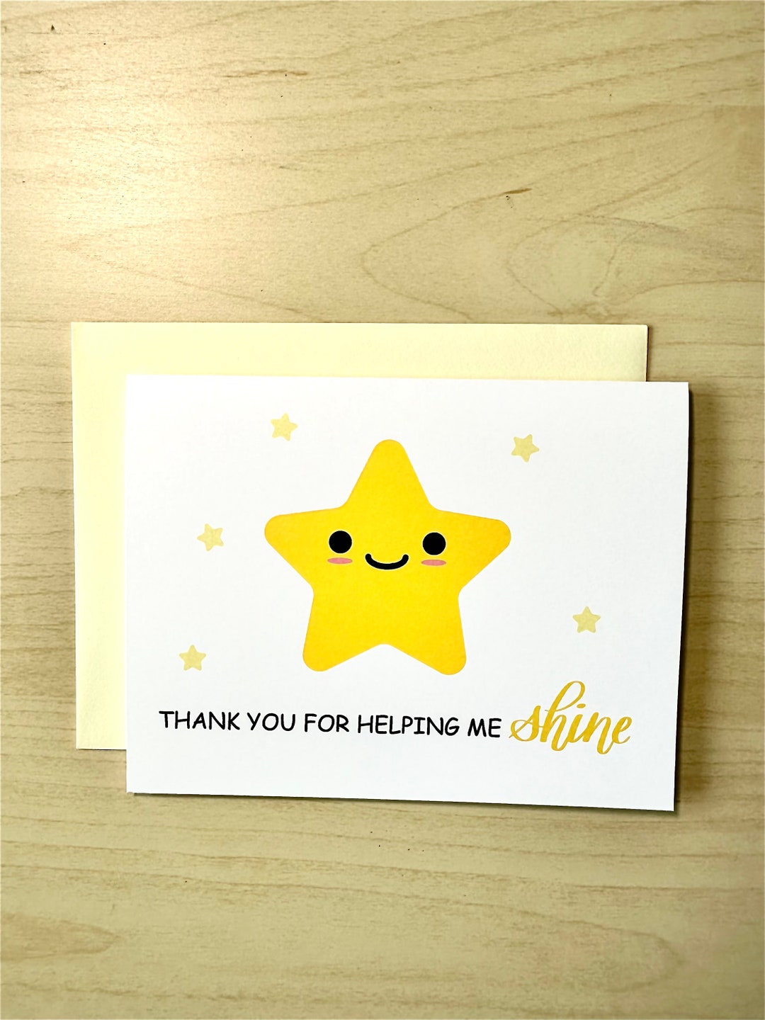 Thank You for Helping Me Shine Teacher Appreciation Card | End of ...