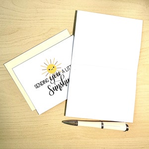 Sending You a Little Sunshine Greeting Card | Uplifting Encouragement ...