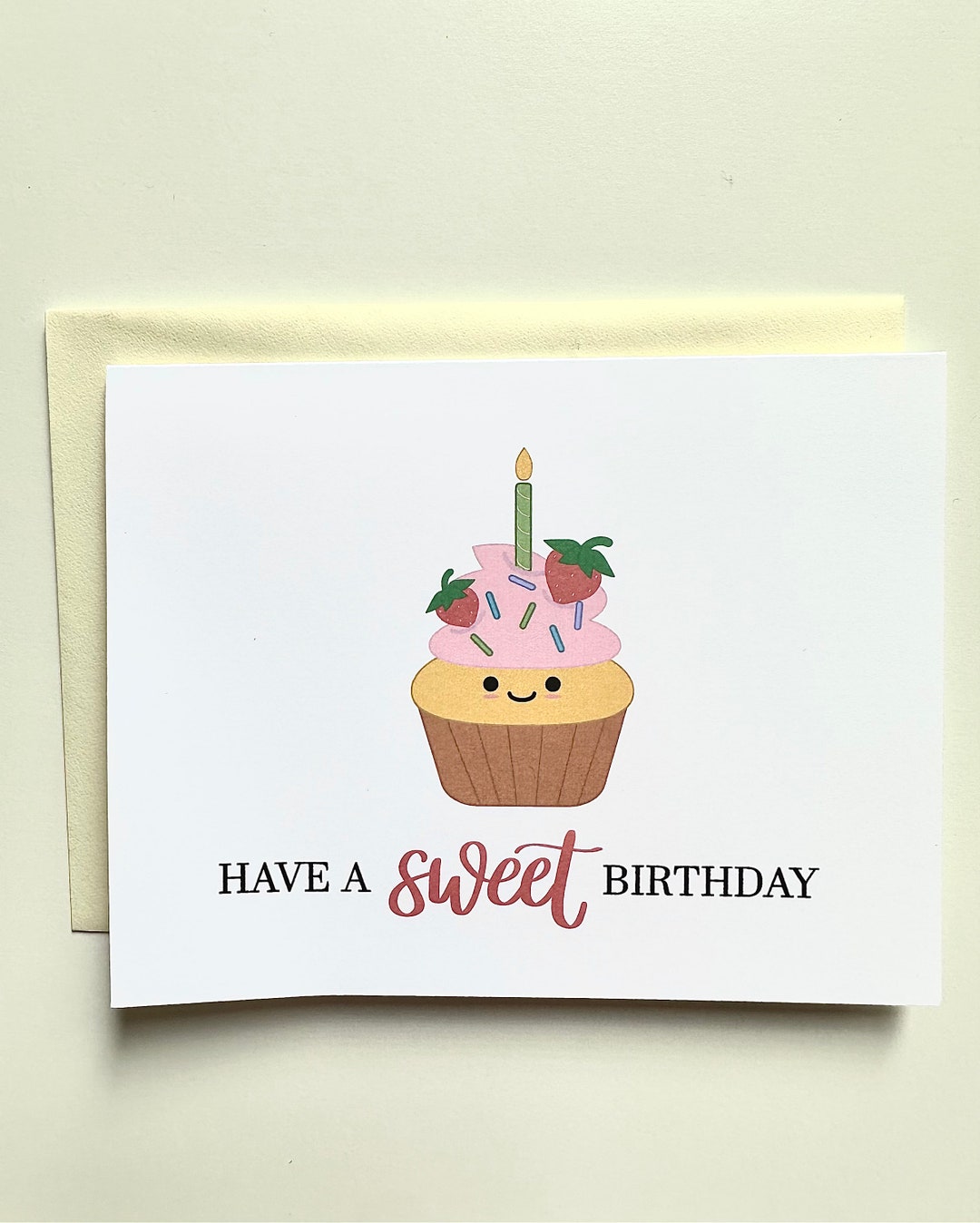 Cupcake Birthday Greeting Card | Have a Sweet Birthday | Cute Kids ...
