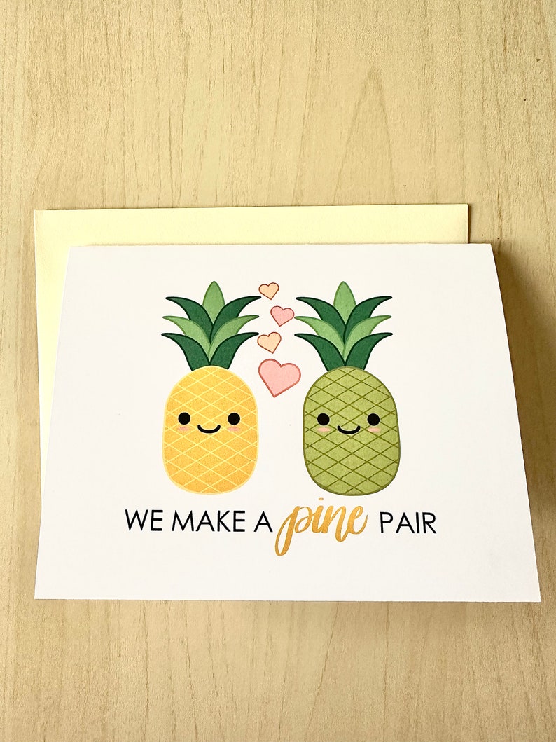 We Make a Pine Pair Pineapple Greeting Card | Funny Fruit Pun ...