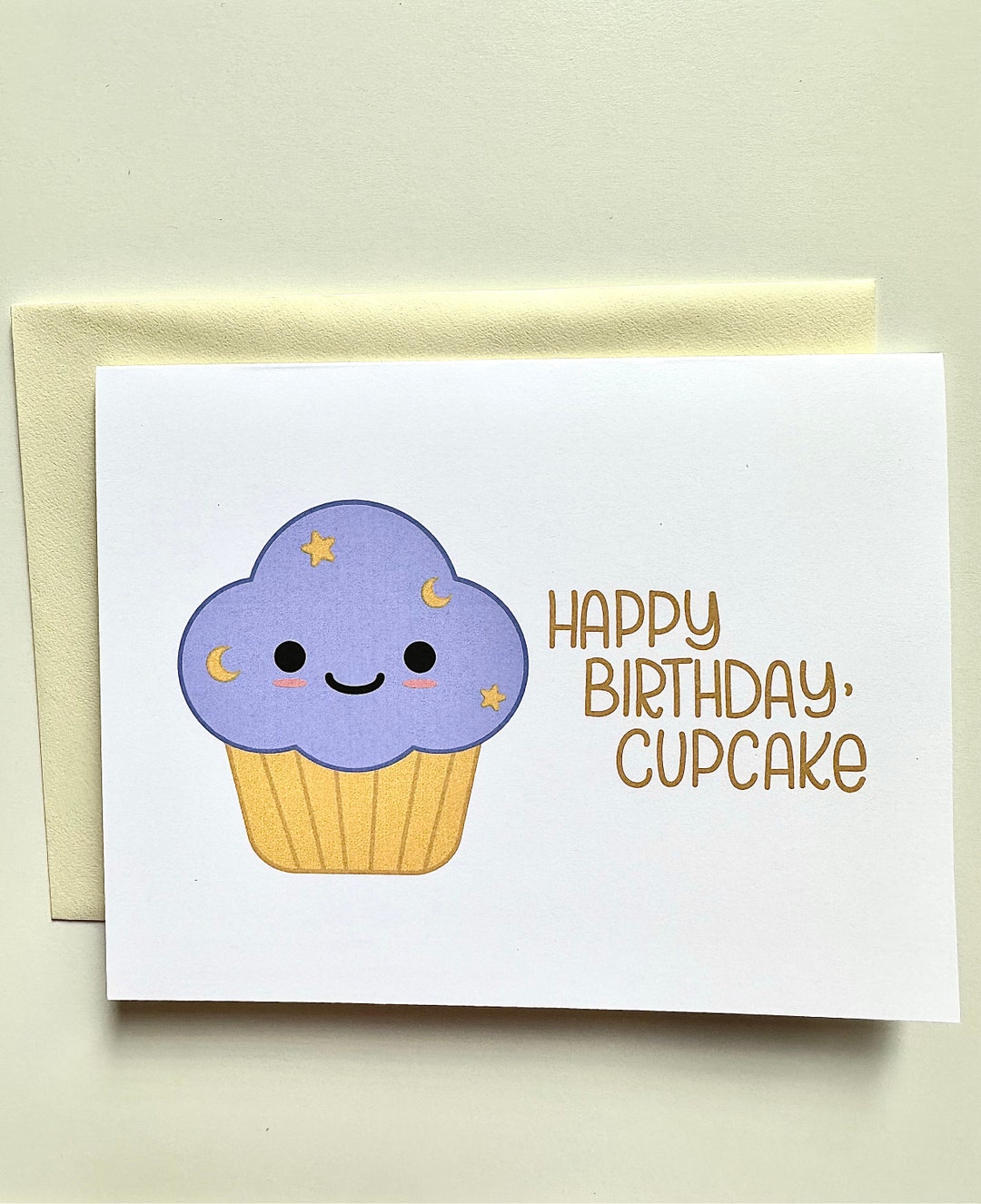 Cute Happy Birthday Cupcake Card | Sweet Bday Card for Kids Baby ...