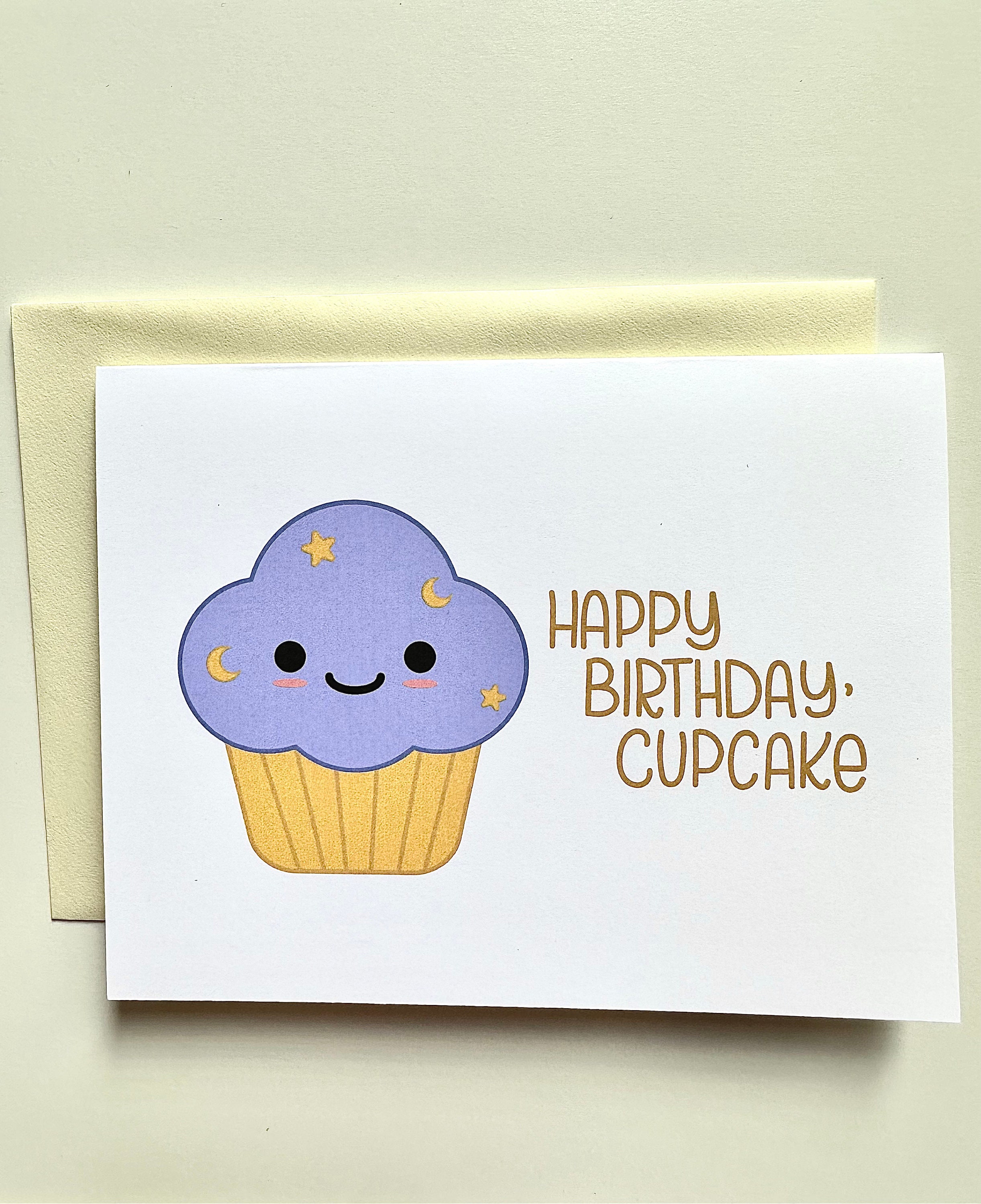 Cute Happy Birthday Cupcake Card | Sweet Bday Card for Kids Baby ...