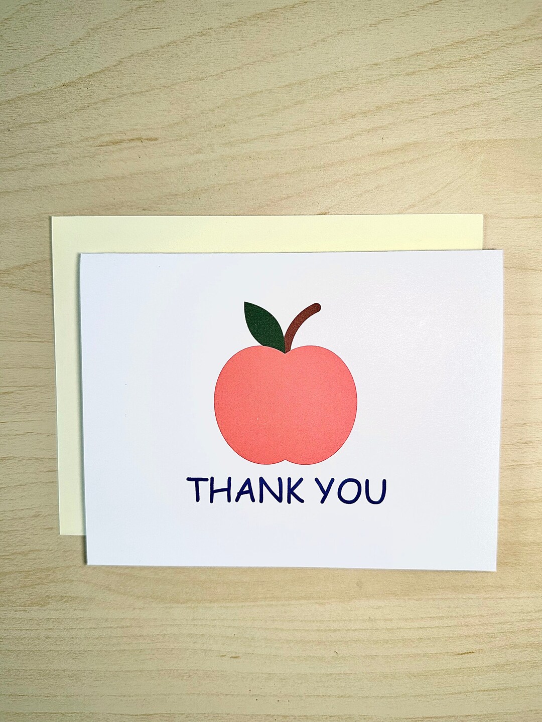 Apple Thank You Card | Teacher Appreciation Greeting Card | End of ...