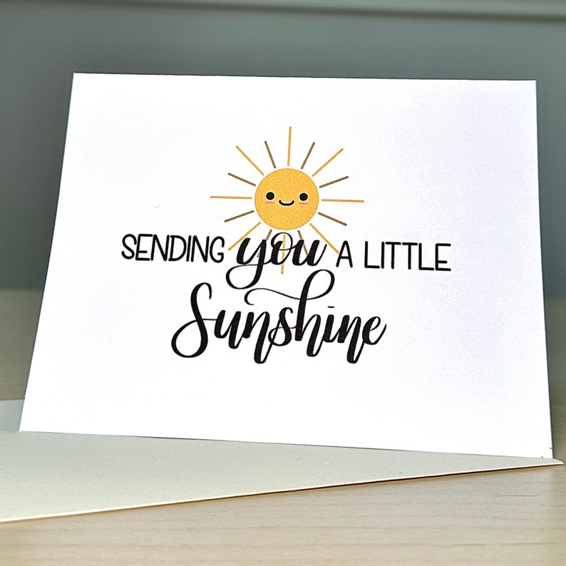 Sending You a Little Sunshine Greeting Card | Uplifting Encouragement ...