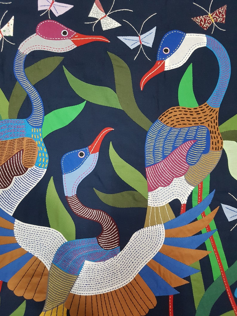 Mr. Gamal Kolthoma Just Unique Cranes Design in Navy Blue - Etsy Canada