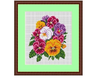 Violets. Cross Stitch Pattern. Instant Download. Beginner - Etsy