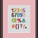 Numbers and Symbols Counted Cross Stitch Pattern. Letters Pattern. PDF ...