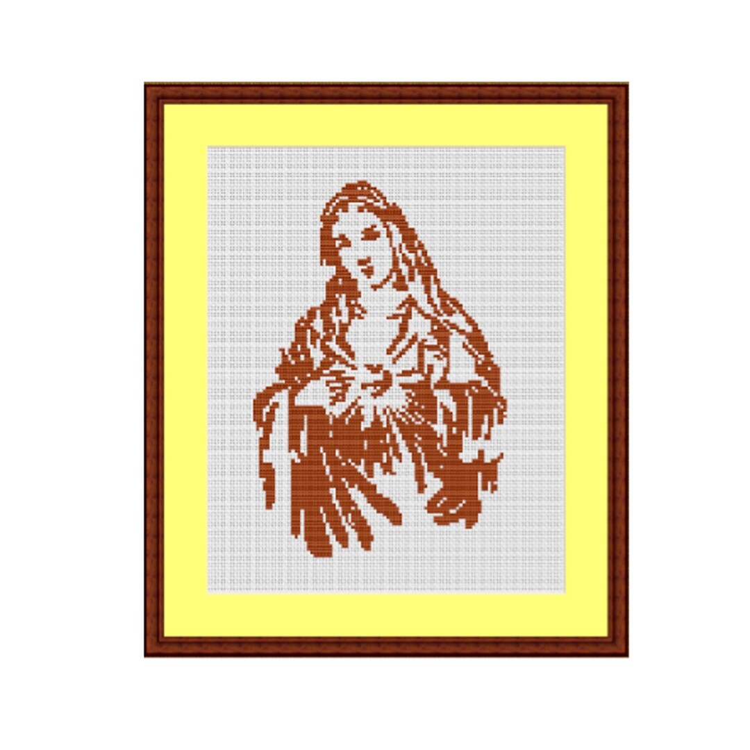 Virgin Mary Cross Stitch Pattern: Mother of God Icon (PDF Pattern) - Etsy