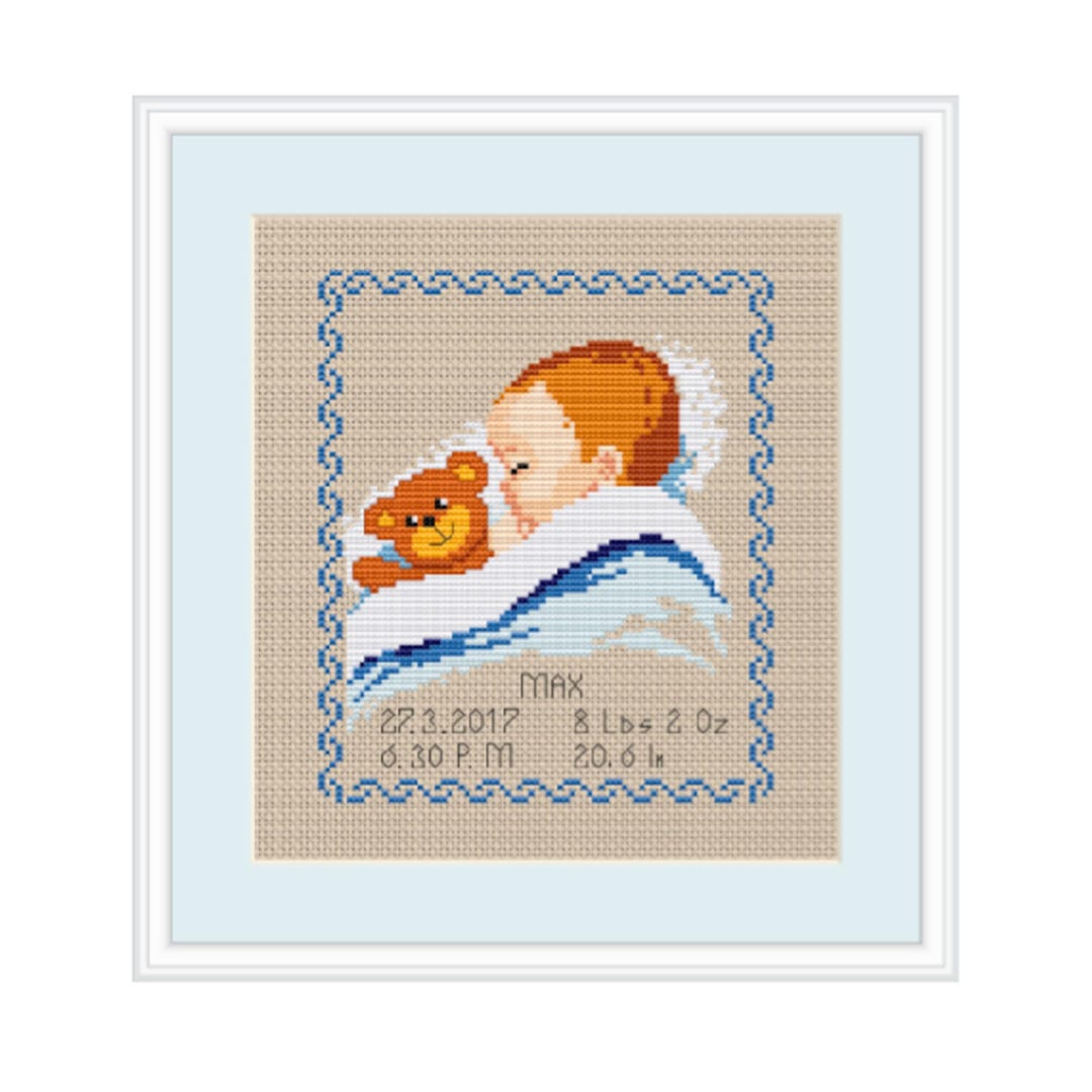 Metriсs Counted Cross Stitch Pattern. Sleeping Baby Cross Stitch. New ...