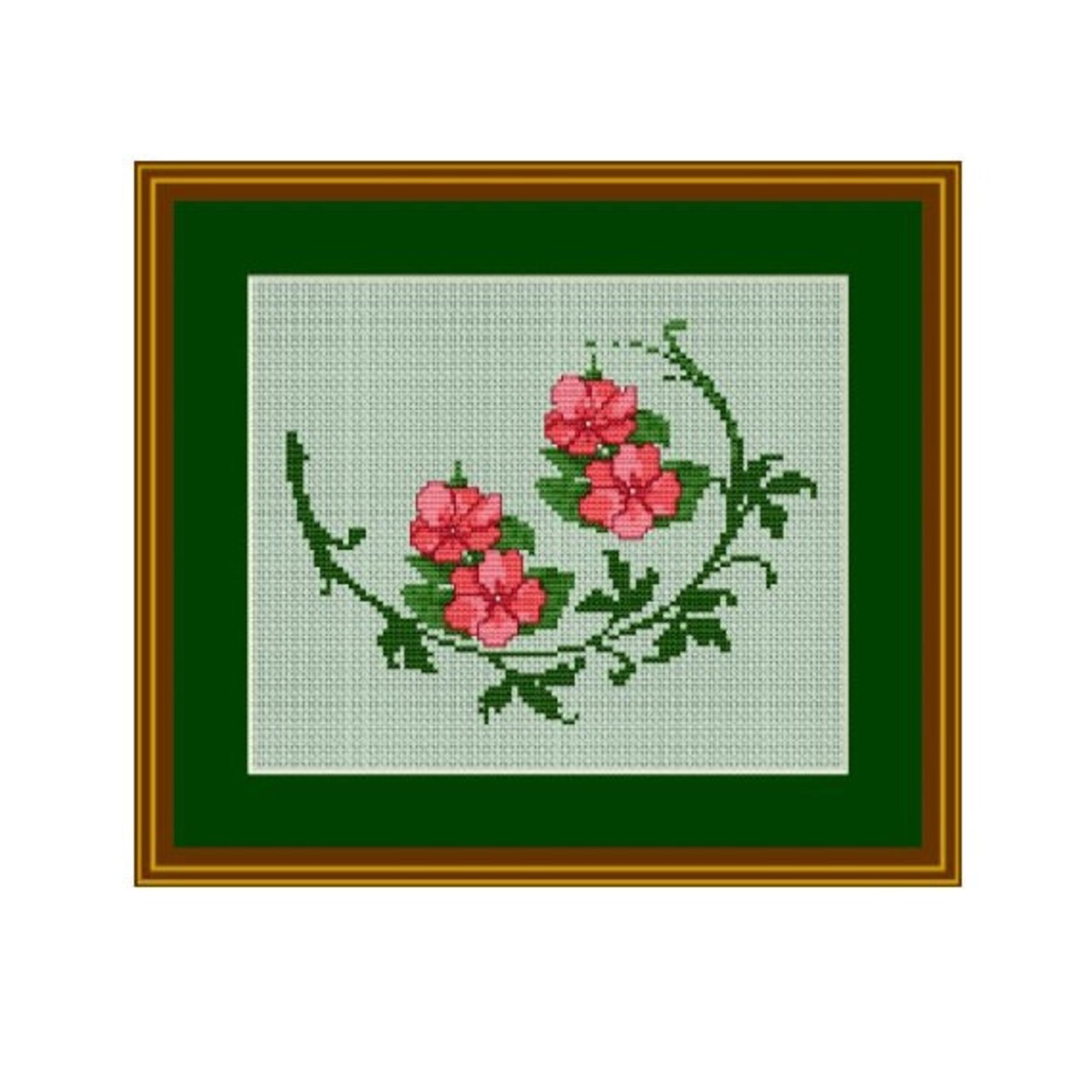 Instant Download Flowers Counted Cross Stitch Pattern. Nature. | Etsy