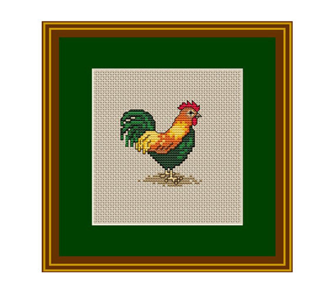 Rooster Counted Cross Stitch Pattern. PDF Instant Download. Pattern ...