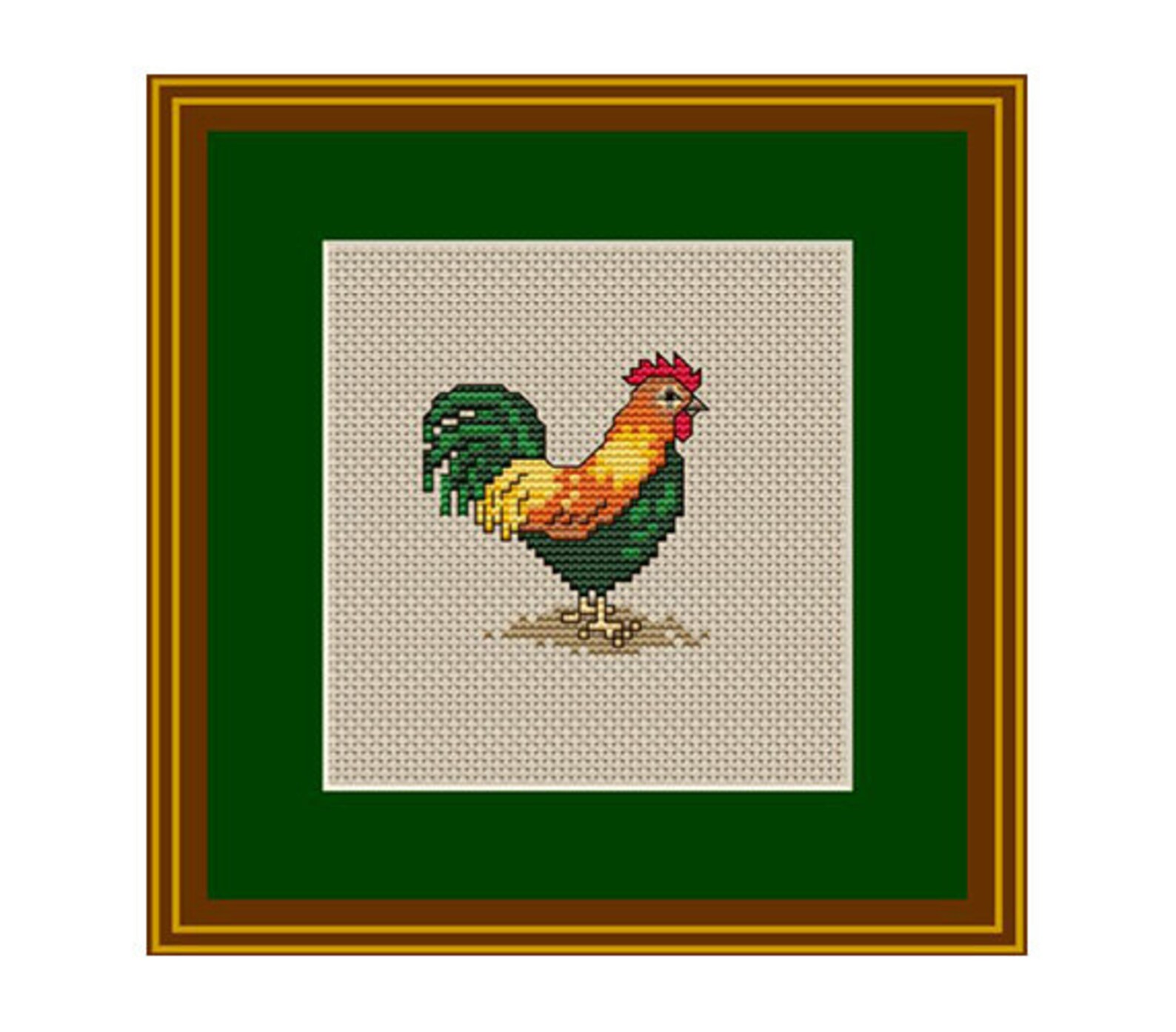Rooster Counted Cross Stitch Pattern. PDF Instant Download. Pattern ...