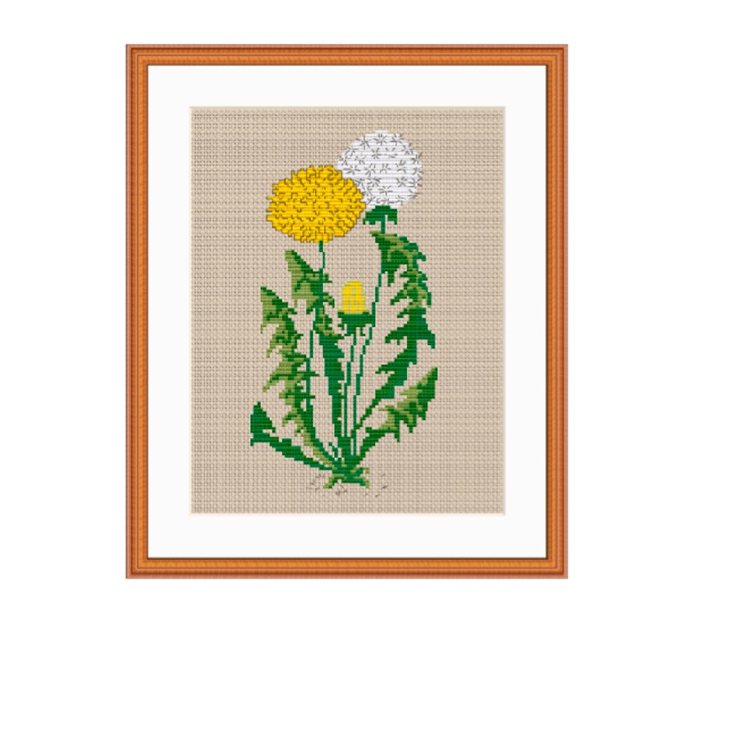 Dandelion Cross Stitch Pattern. Counted Cross Stitch. PDF. Instant ...