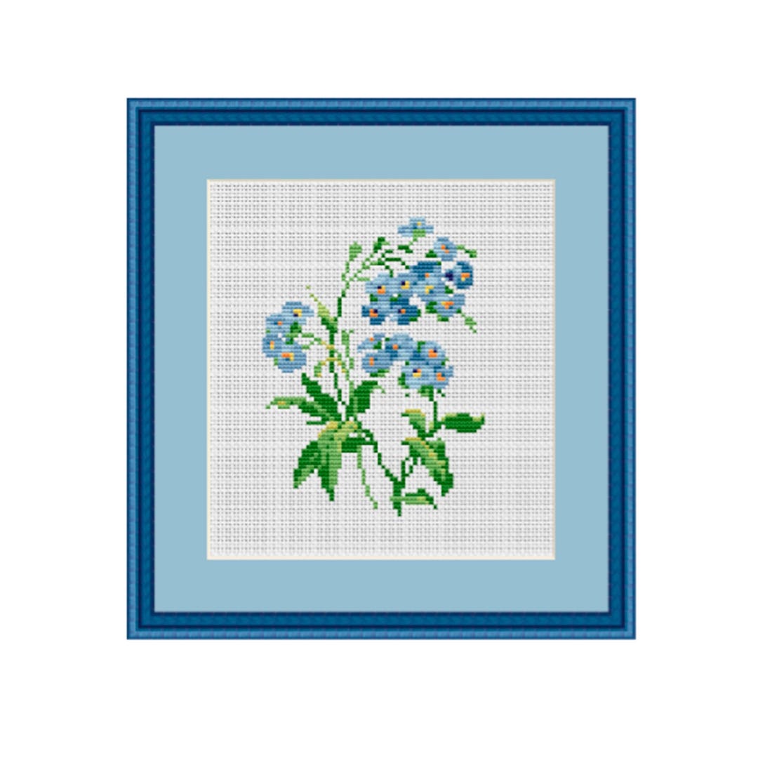 Forget Me Not Flowers Cross Stitch Pattern. Flowers Counted Pattern ...