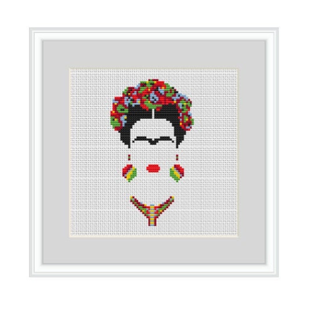 Frida Kahlo Counted Cross Stitch Pattern. PDF Instant Download ...