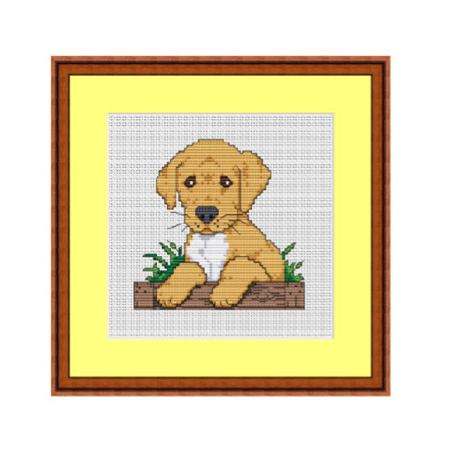 Labrador Cross Stitch Pattern. Scheme. Puppy Counted Cross Stitch ...