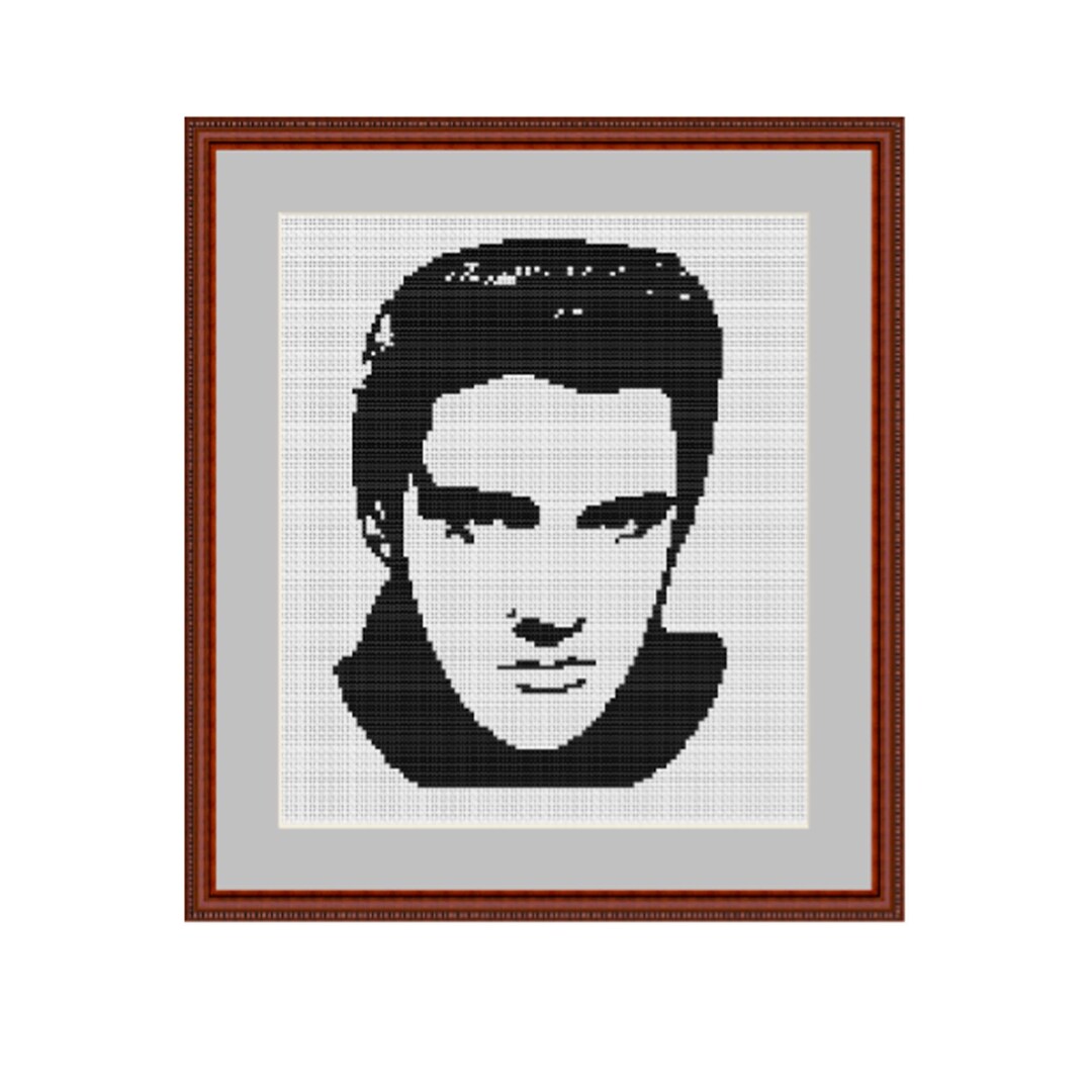 Elvis Presley Counted Cross Stitch Pattern. PDF Instant Download ...